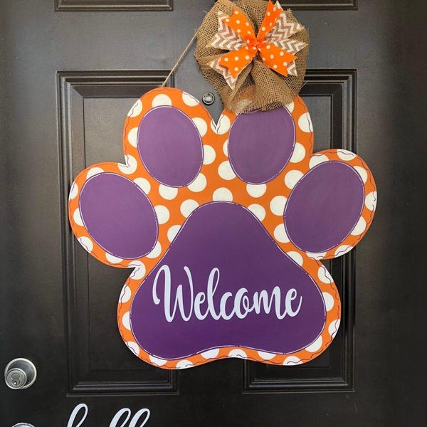 Dog Paw Door Hanger - Etsy