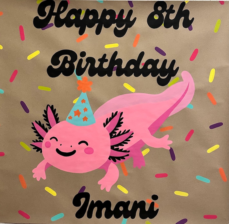 Axolotl Birthday Banner - Etsy