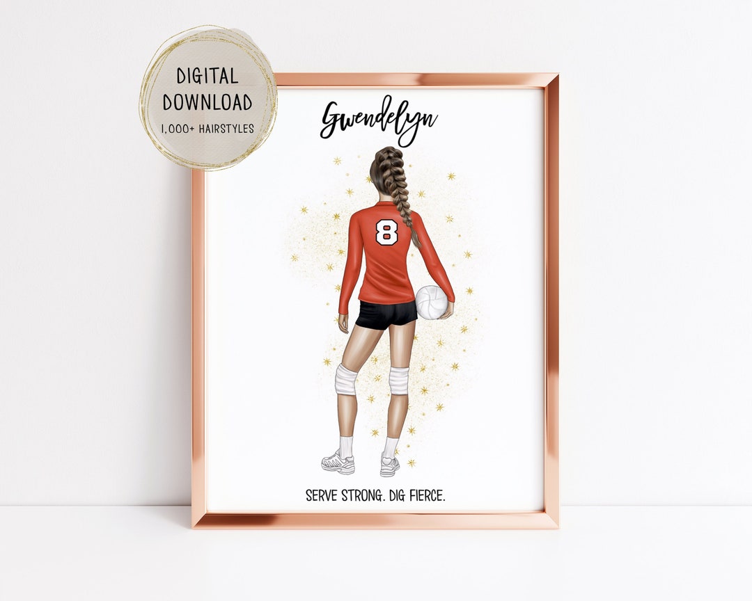 Personalized Volleyball Poster, Volleyball Gift, Personalized ...