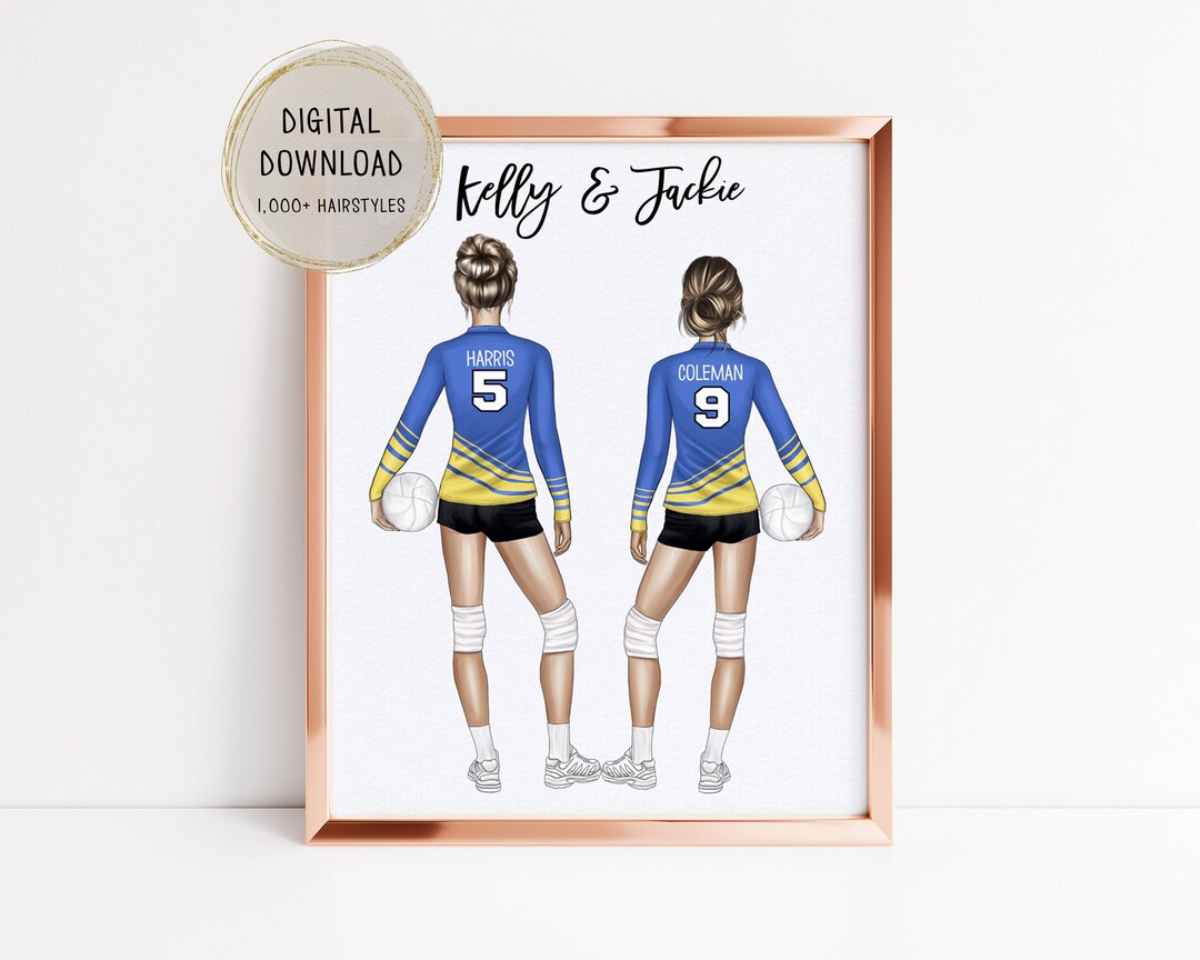 Personalized Volleyball Poster, Volleyball Gift, Personalized ...