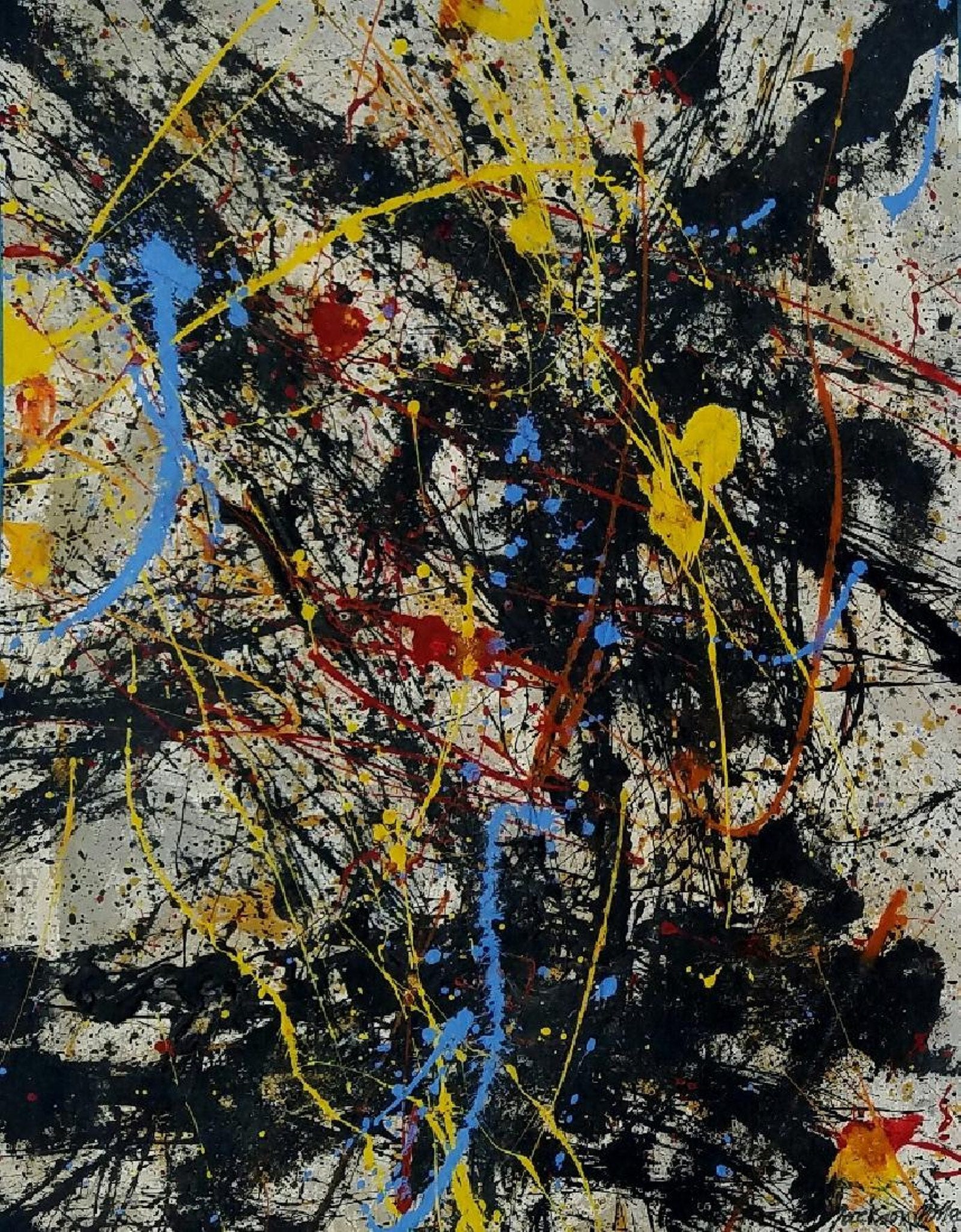 Jackson Pollock, Mixed Media on Paper - Etsy