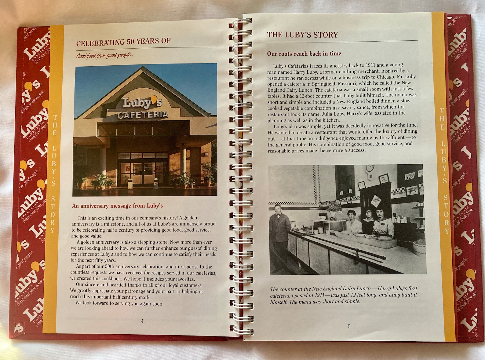 Lubys Cafeteria 50th Anniversary Recipe Collection Vintage - Etsy