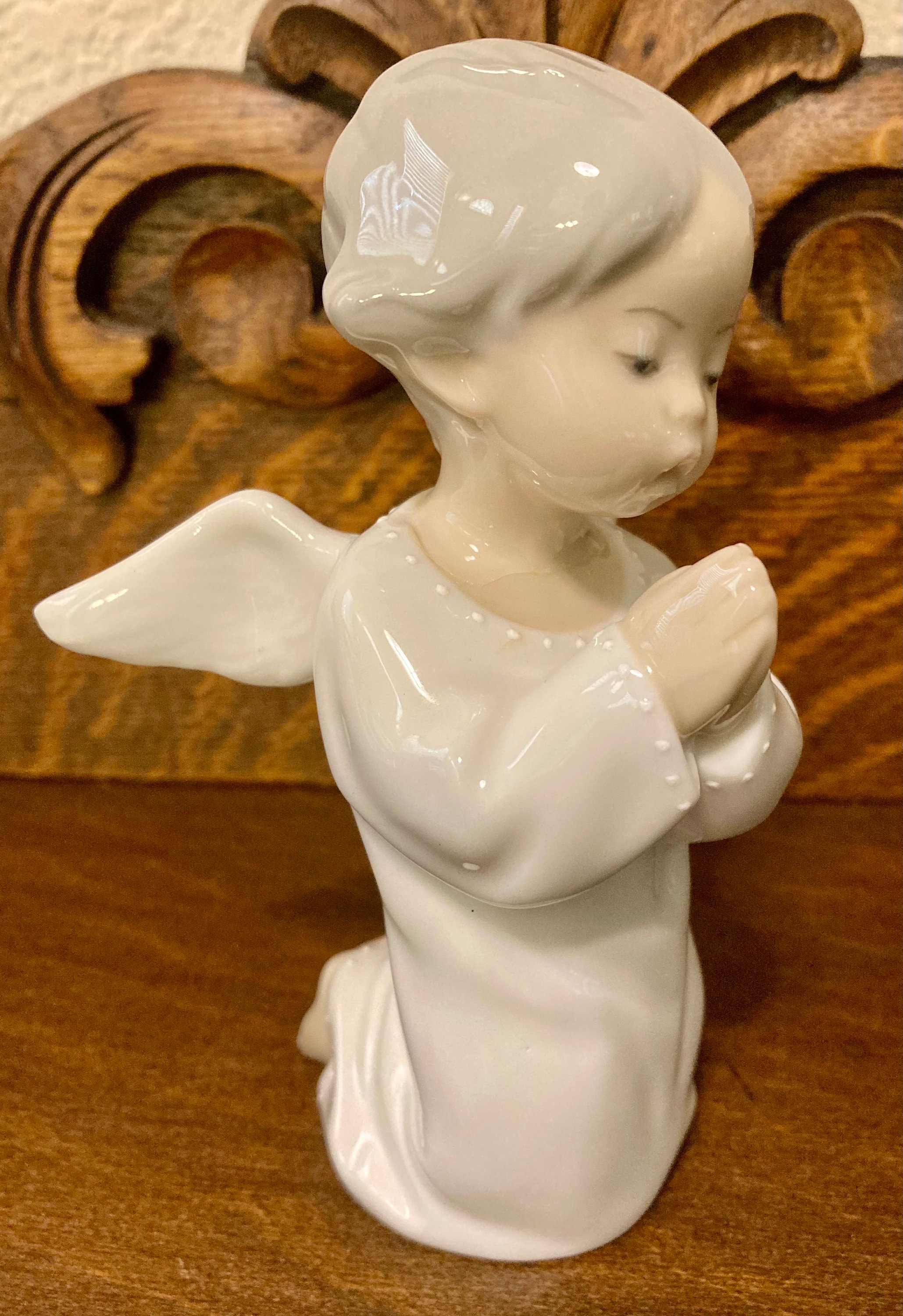 Lladro Praying Angel Porcelain Figurine, Vintage - Etsy