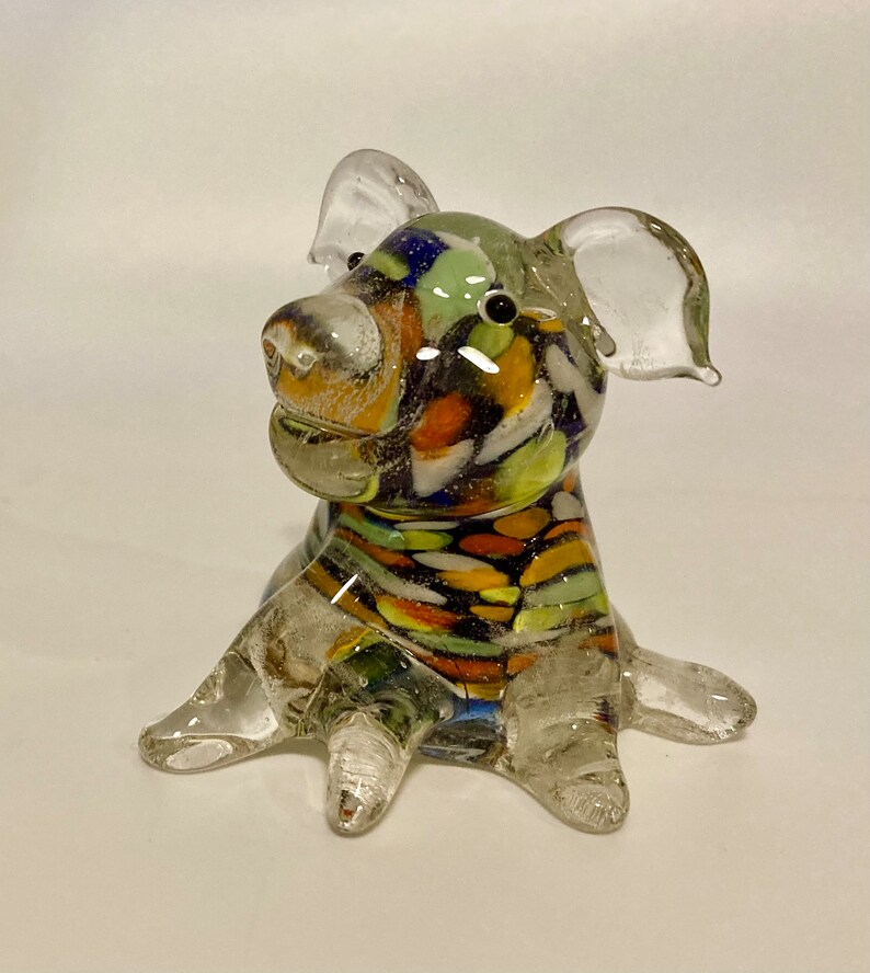 Fitz & Floyd Glass Menagerie Spotted Pig Art Glass Figure - Etsy