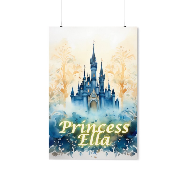 Personalized Cinderella Castle Poster Nursery Art Glass Shoe Name Sign ...