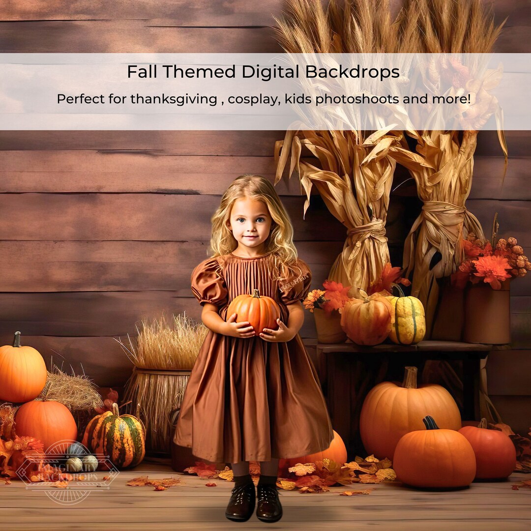 Fall Themed Digital Photography Backdrop Thanksgiving Bundle - Etsy