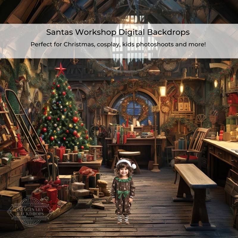 Santa Backdrop - Etsy