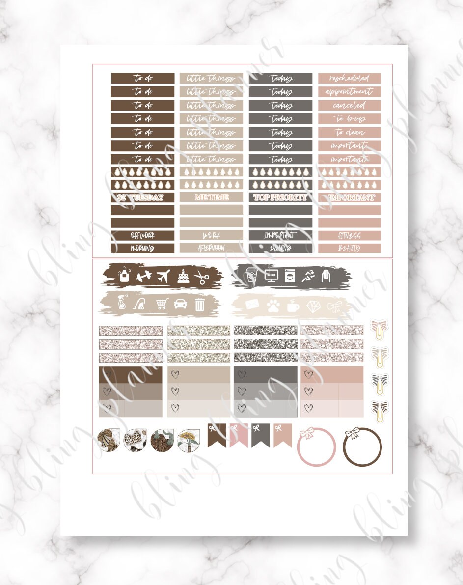 LEOPARD PRINTABLE PLANNER Stickers Leopard Planner Sticker - Etsy