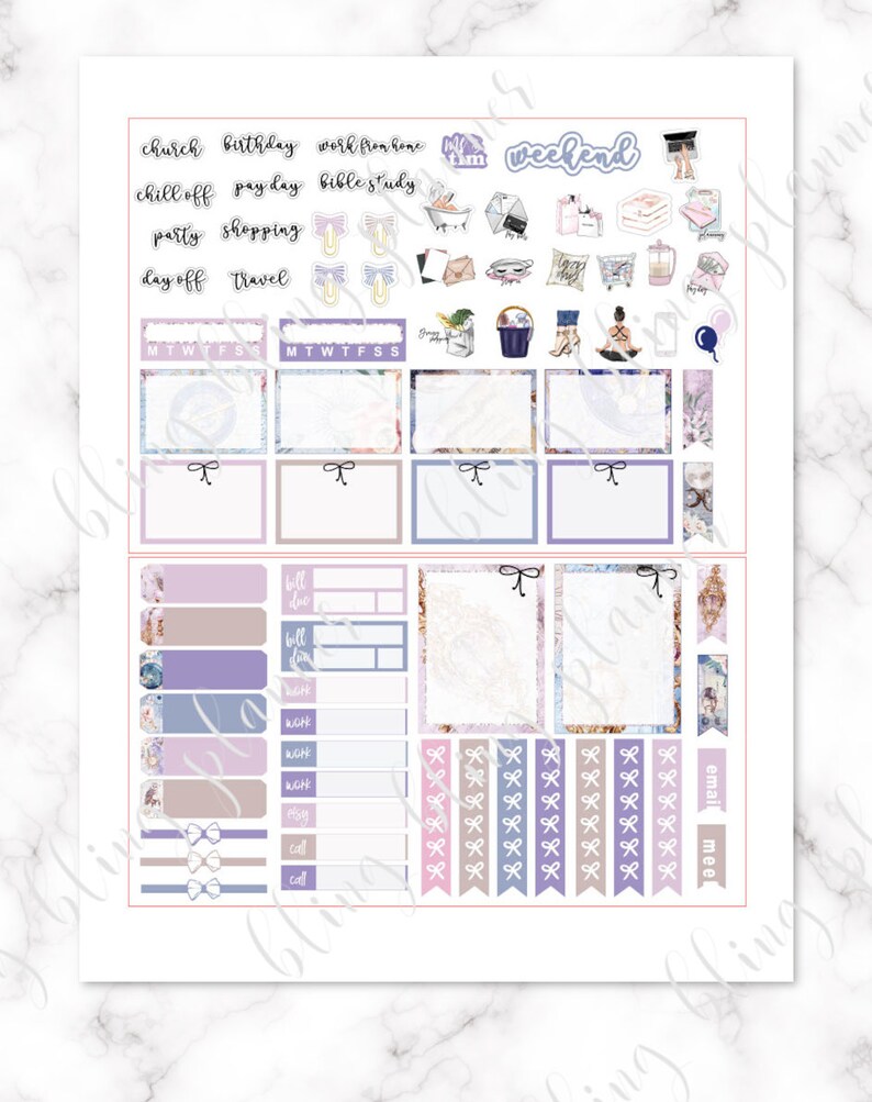 CELESTIAL PLANNER STICKER Printable Moon Planner Stickers - Etsy