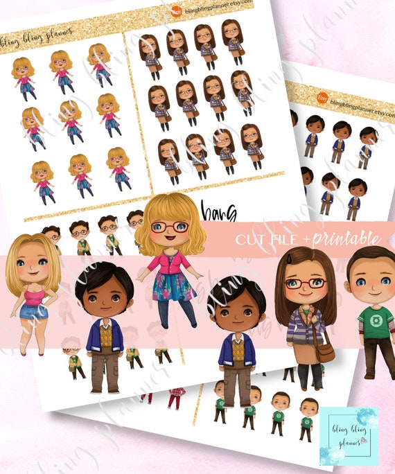 BIG BANG THEORY Stickers Printable Big Bang Theory Sticker - Etsy