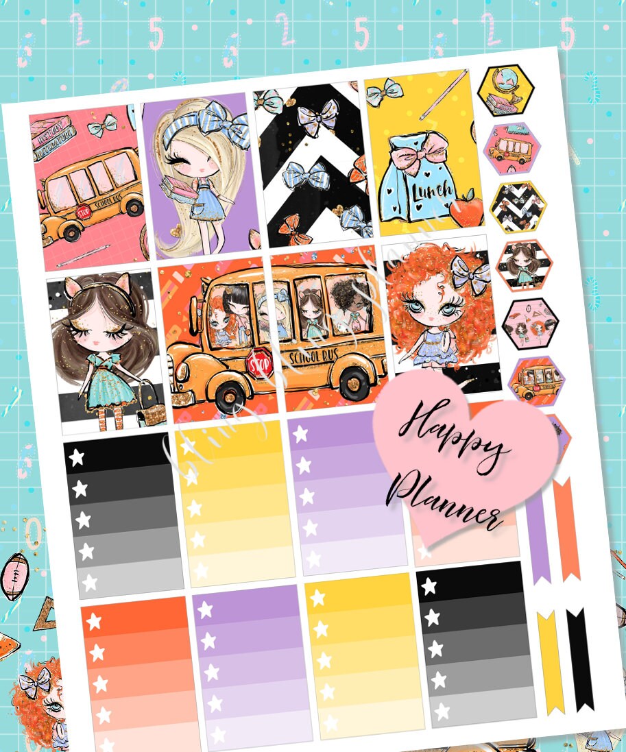 BACK TO SCHOOL Happy Planner Stickers Happy Planner stickers | Etsy