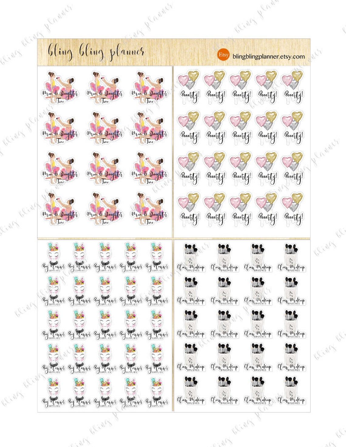 DAILY PLANNER DECO Stickers Functional Deco Planning Sticker - Etsy