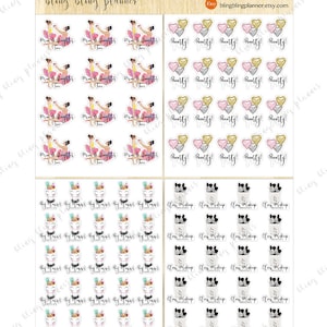 DAILY PLANNER DECO Stickers, Functional Deco, Planning Sticker Set ...