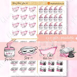 BEAUTY PLANNING Functional STICKERS, Self Care Printable Stickers, Hair ...