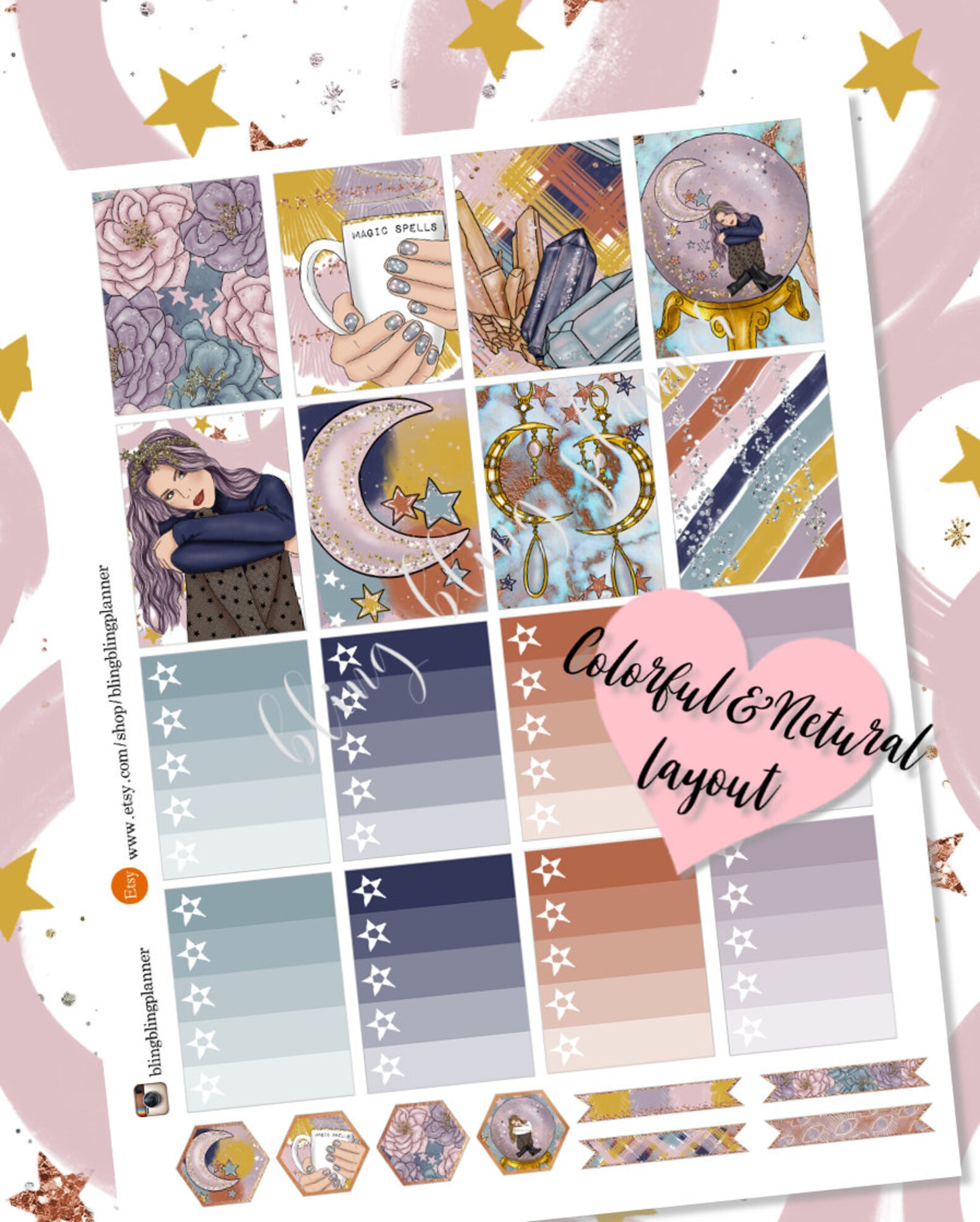 GALAXY PLANNER STICKER Printable Planner Sticker Fall - Etsy