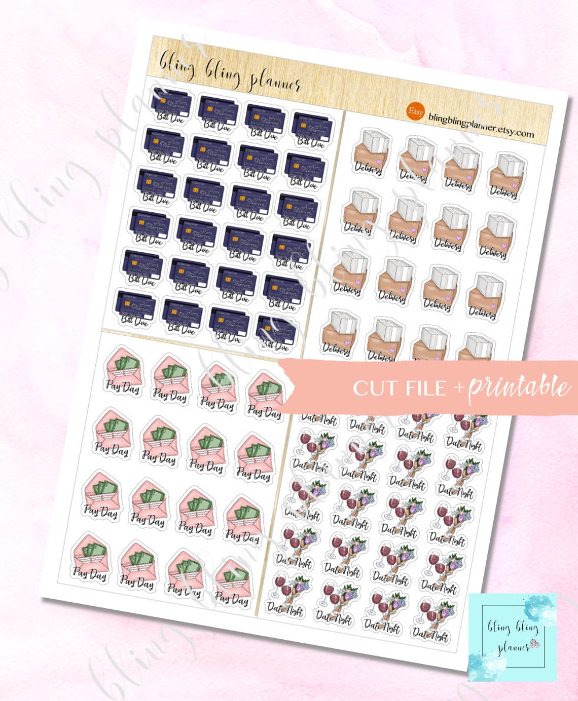 GENERAL PLANNER STICKERS Printable Planning Icons Printable - Etsy