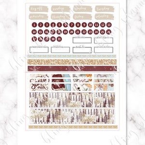 WINTER PLANNER STICKER Kit, Winter Erin Condren Sticker Set, Printable ...