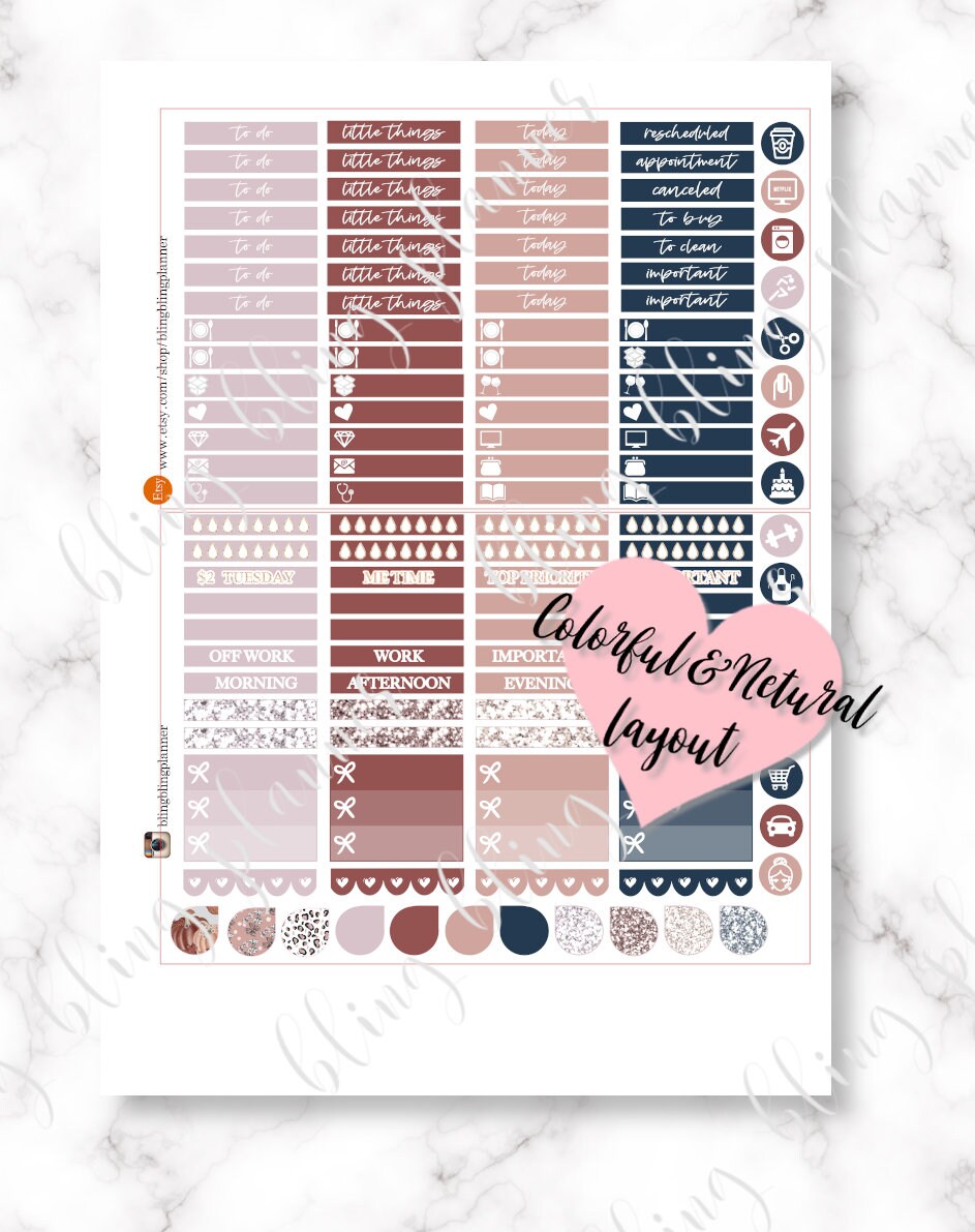 FALL PRINTABLE Planner Stickers Fall Planner Girl Stickers - Etsy