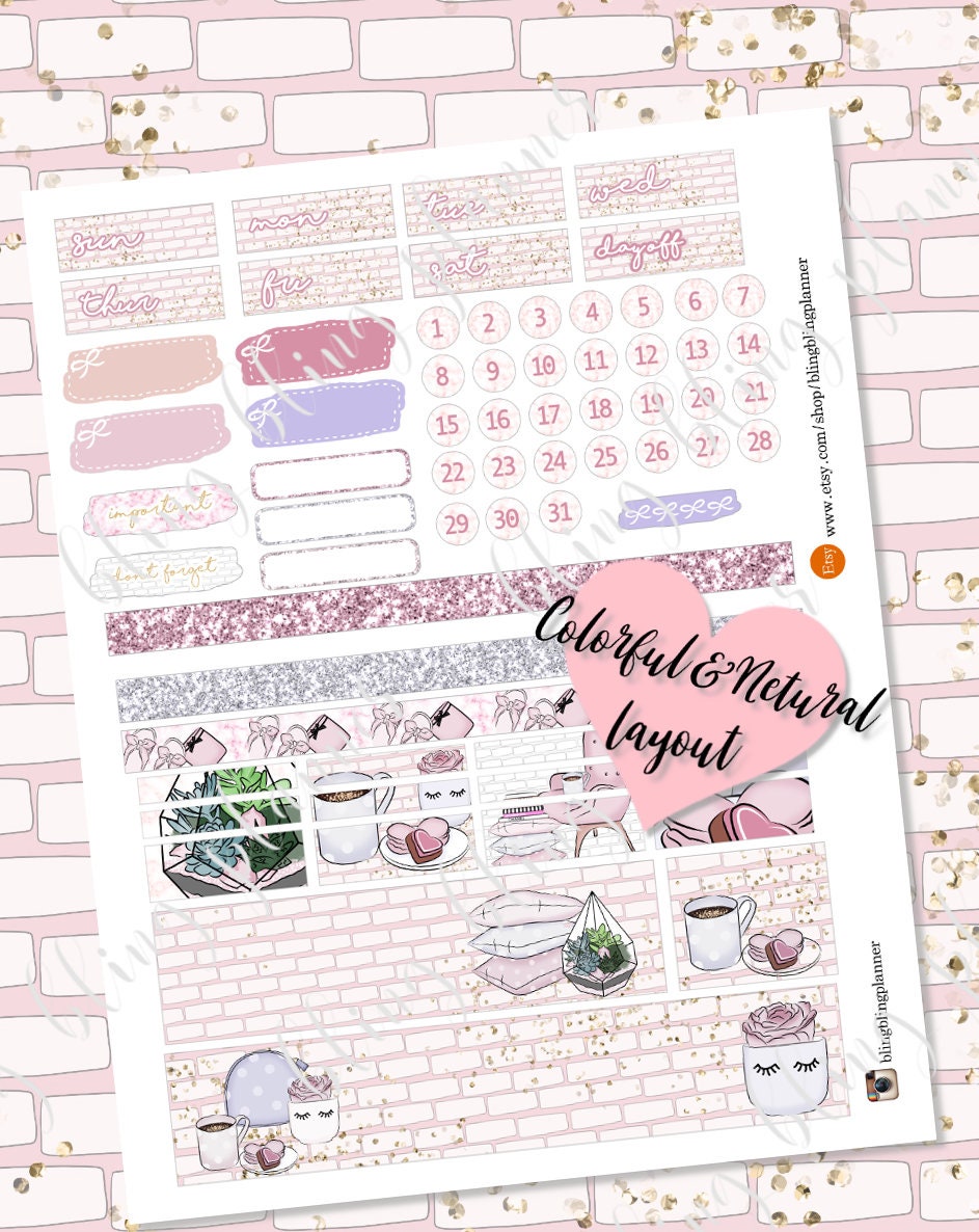 RELAX PLANNER STICKERS Printable, Weekly Planner Kit Printable ...