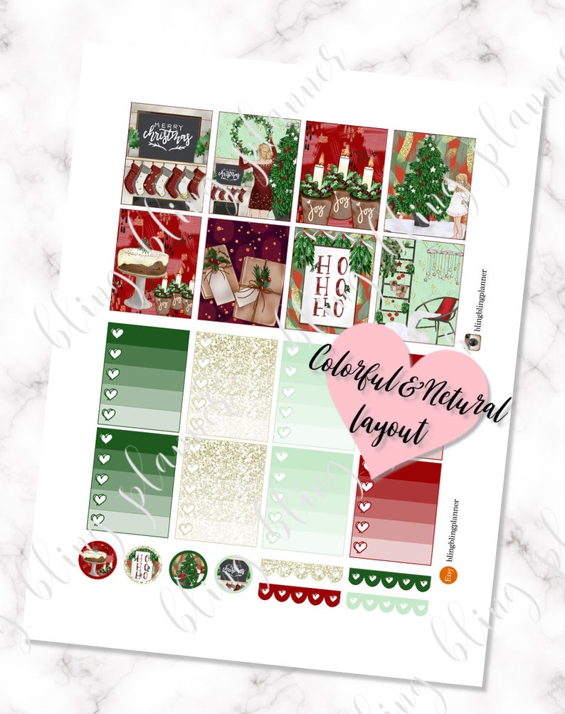 HOLIDAY PLANNER STICKERS Printable Christmas Planner | Etsy
