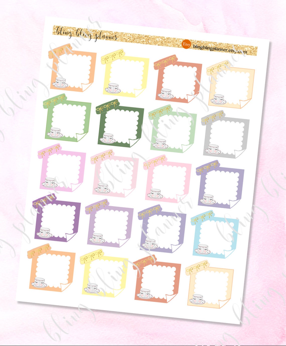 NOTEPAD PRINTABLE Stickers Printable Sticky Notes Cute | Etsy