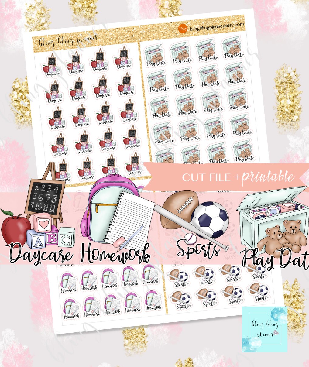 MOM LIFE Planner STICKERS, Mom Life Deco Printable, Mom Planning ...