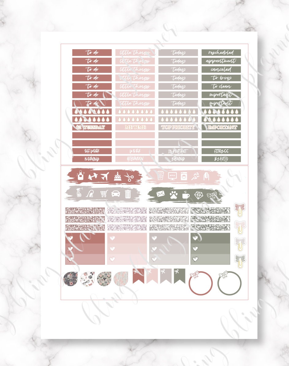 WINTER FASHION PRINTABLE Stickers Fashion Girl Erin Condren - Etsy