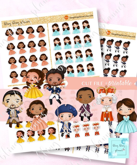 HAMILTON PRINTABLE Planner STICKERS Hamilton Musical | Etsy