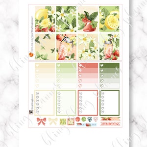 STRAWBERRY PRINTABLE PLANNER Stickers, Lemon Printable Sticker Kit ...