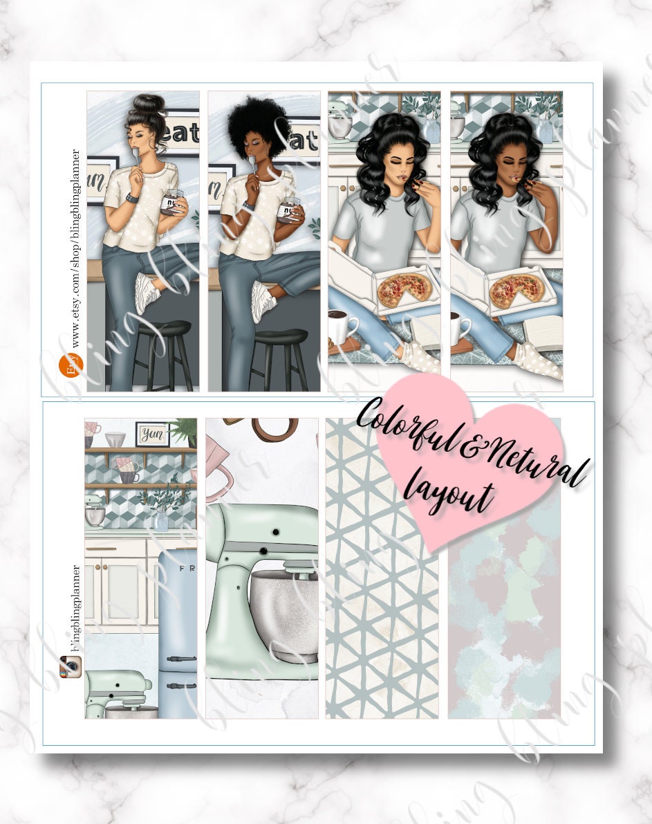 COOKING PRINTABLE Planner STICKERS Bakery Planner Sticker - Etsy