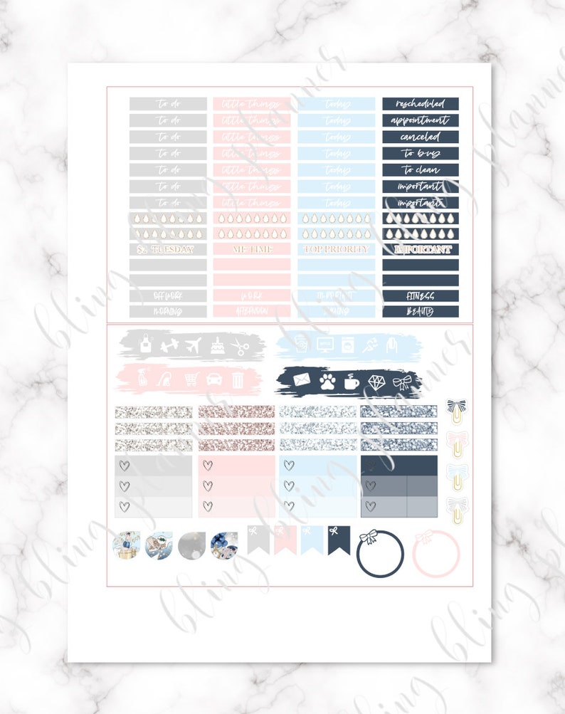NEW YEAR PLANNER Stickers, Printable New Year Planner Stickers, January ...