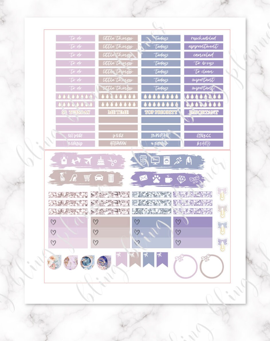 CELESTIAL PLANNER STICKER Printable Moon Planner Stickers - Etsy