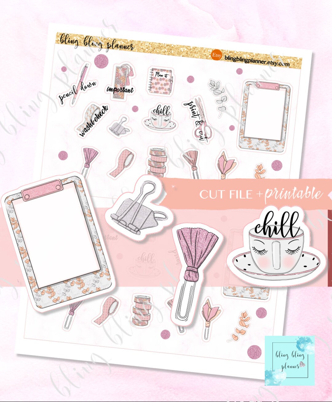 PLANNER DECO Stickers, Functional Deco, Printable Planner Stickers ...