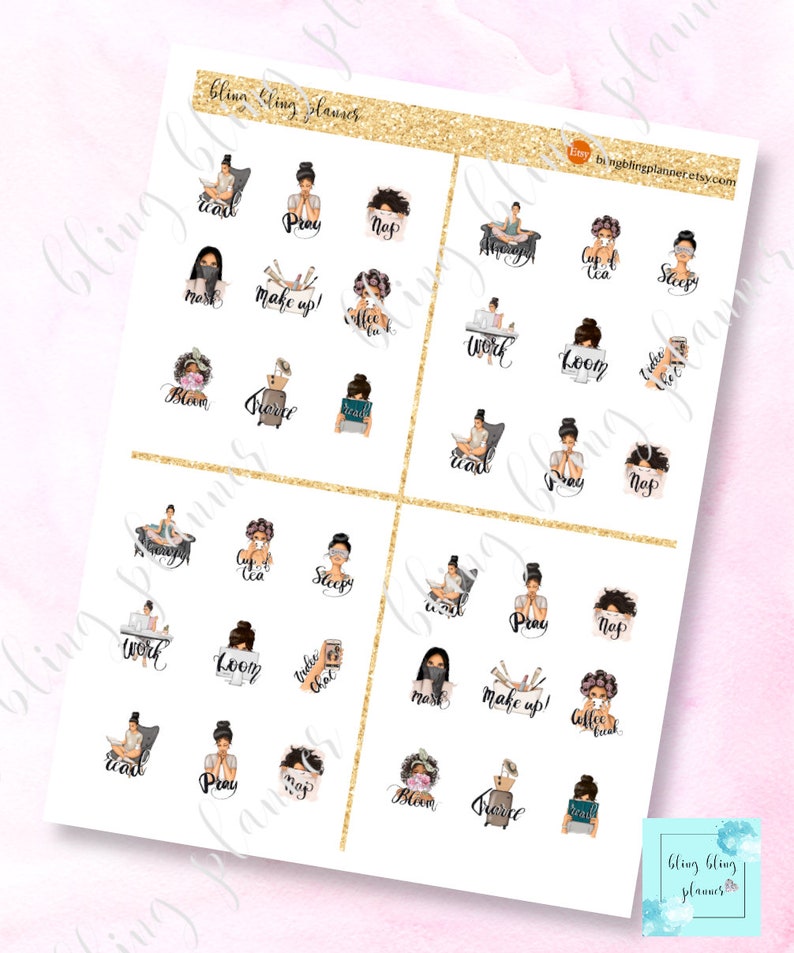 DAILY PLANNER DECO Stickers Nap Time Sticker Printable Daily - Etsy