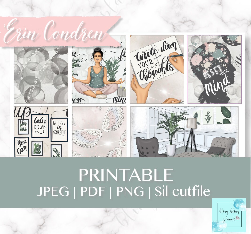 MINDFULNESS PLANNER STICKERS Relax at Home Printable Planner - Etsy