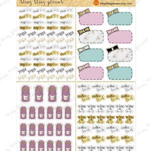 RELAX PLANNER STICKERS, Wine Planner Deco, Printable Planning Deco ...