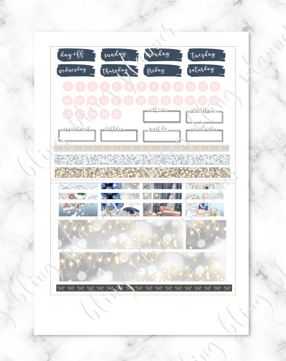 NEW YEAR PLANNER Stickers Printable New Year Planner - Etsy