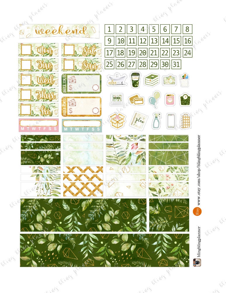 PLANT PLANNER Stickers Spring Planner Stickers Printable | Etsy