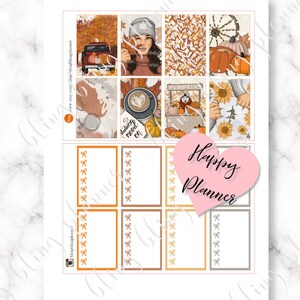 PRINTABLE FALL Happy PLANNER Sticker, Autumn Happy Planner Sticker ...