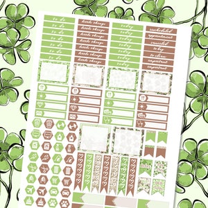 MARCH PLANNER STICKERS Printable, St. Patrick Day Planner Stickers ...