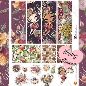 HAPPY PLANNER FALL Planner Sticker, Thanksgiving Printable Planner ...