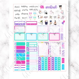 SUMMER PRINTABLE PLANNER Stickers, Swimming Pool Planner Sticker ...