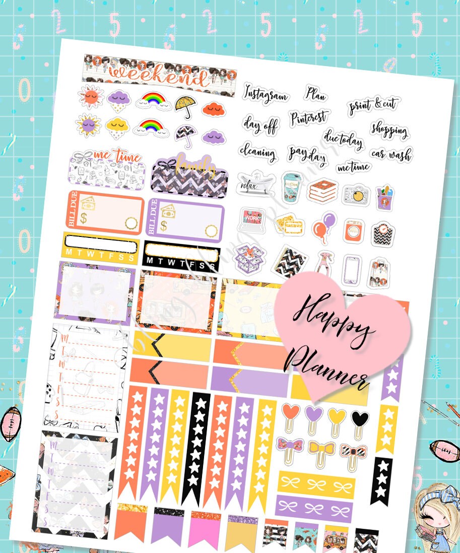BACK TO SCHOOL Happy Planner Stickers Happy Planner stickers | Etsy