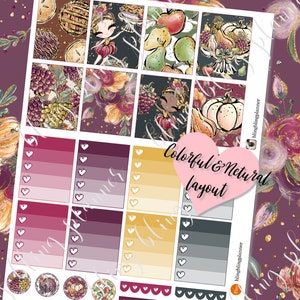 PRINTABLE FALL PLANNER Sticker, Thanksgiving Planner Stickers ...
