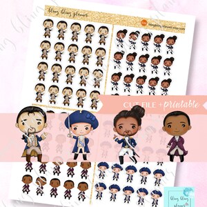 HAMILTON PRINTABLE Planner STICKERS, Hamilton Musical Stickers, Cute ...