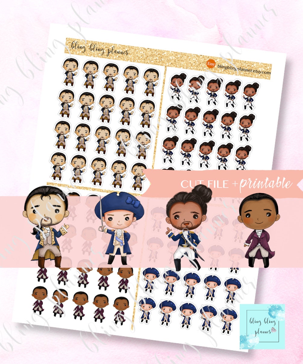 HAMILTON PRINTABLE Planner STICKERS Hamilton Musical - Etsy