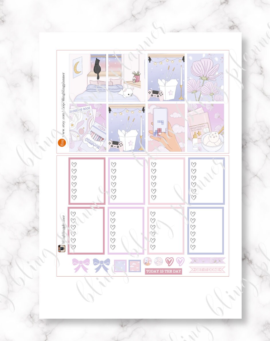 GAME NIGHT planner STICKERS printable sticker kit gaming | Etsy