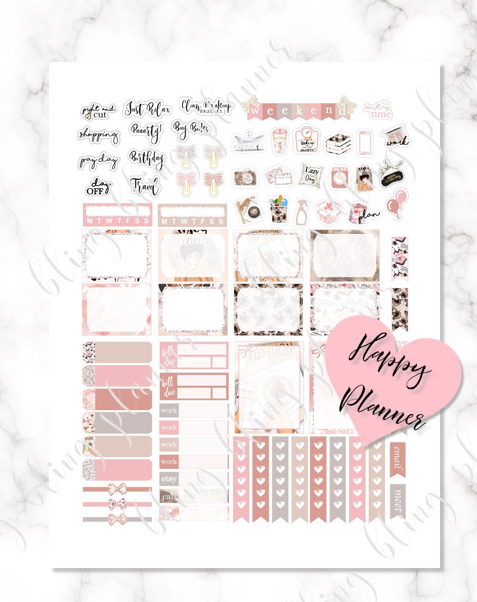HAPPY PLANNER STICKER Kit Printable Happy Planner Stickers - Etsy