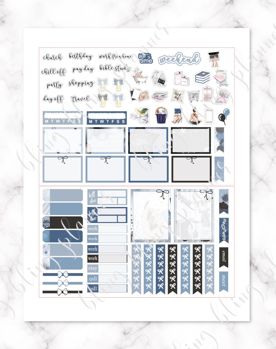 NEW YEAR PLANNER Stickers Printable 2023 Planner Stickers - Etsy