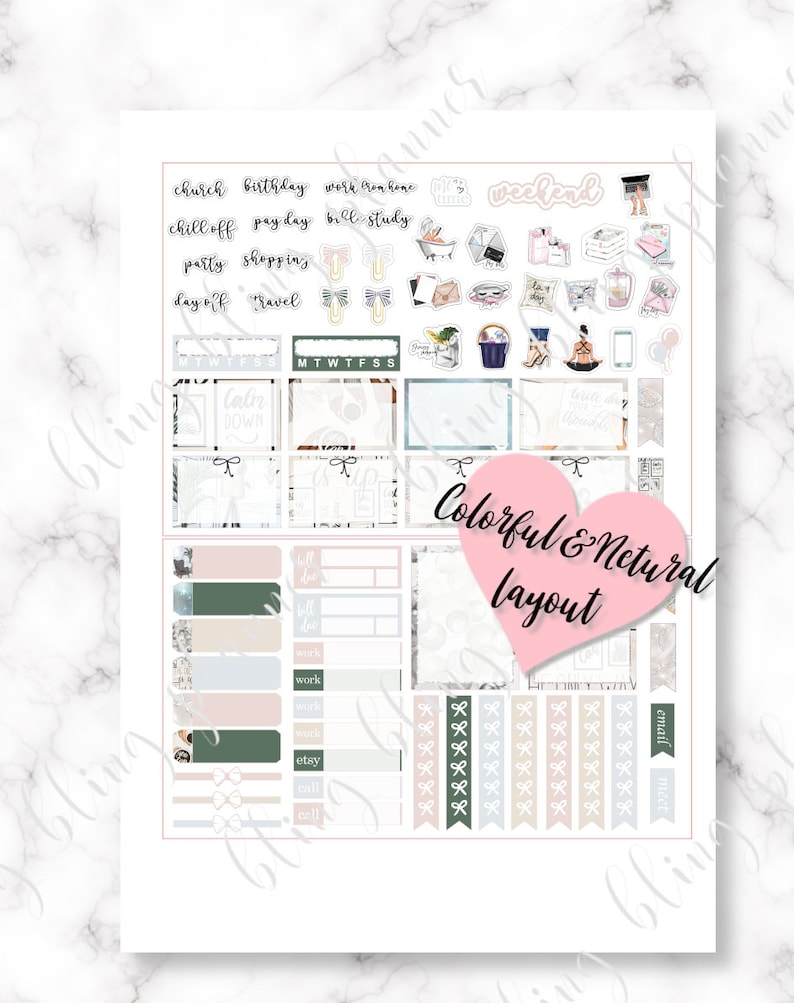 MINDFULNESS PLANNER STICKERS Relax at Home Printable Planner - Etsy